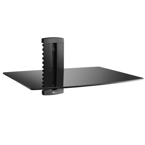 Black DVD DVR VCR Wall Mount Bracket Component Shelf
